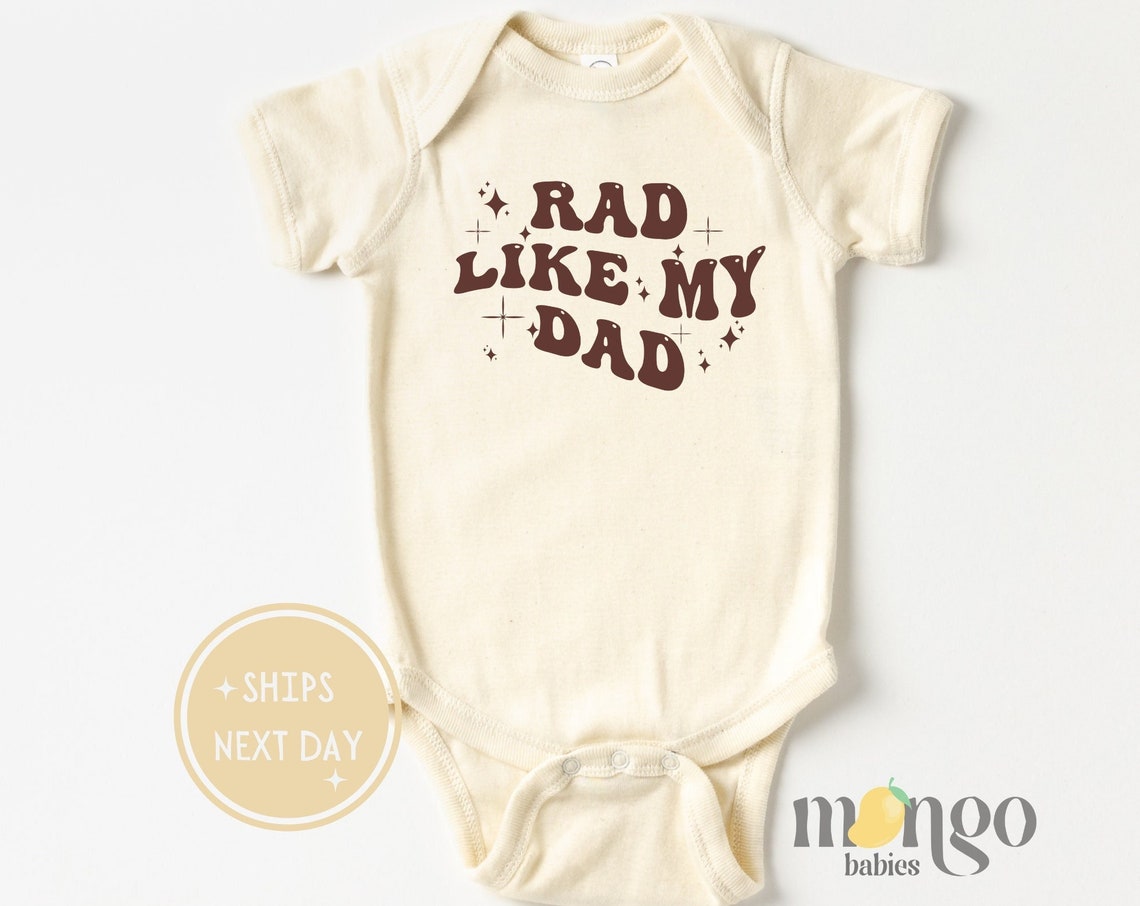LuvlyRad Like My Dad Onesies® Brand Funny Retro Bodysuit I Love My Dad ...