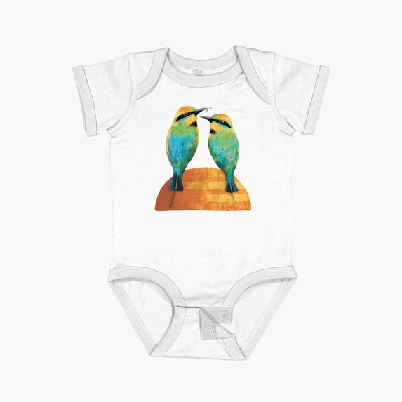 LuvlyRainbow Bee-Eaters Short Sleeve Baby One-Piece, New Born, Baby ...