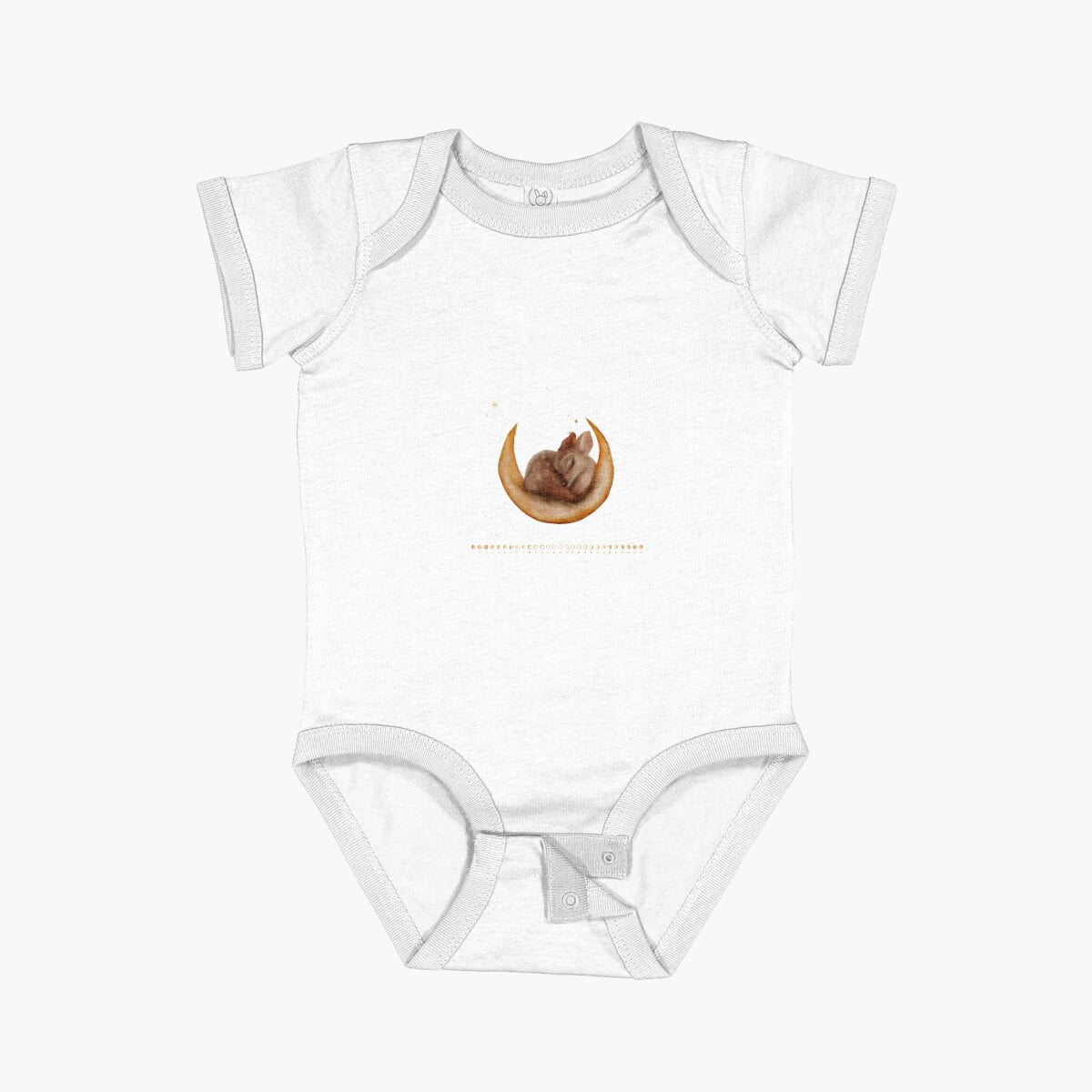 LuvlySleeping Fawn Moon Phase Chart On Crescent Moon Short Sleeve Baby ...