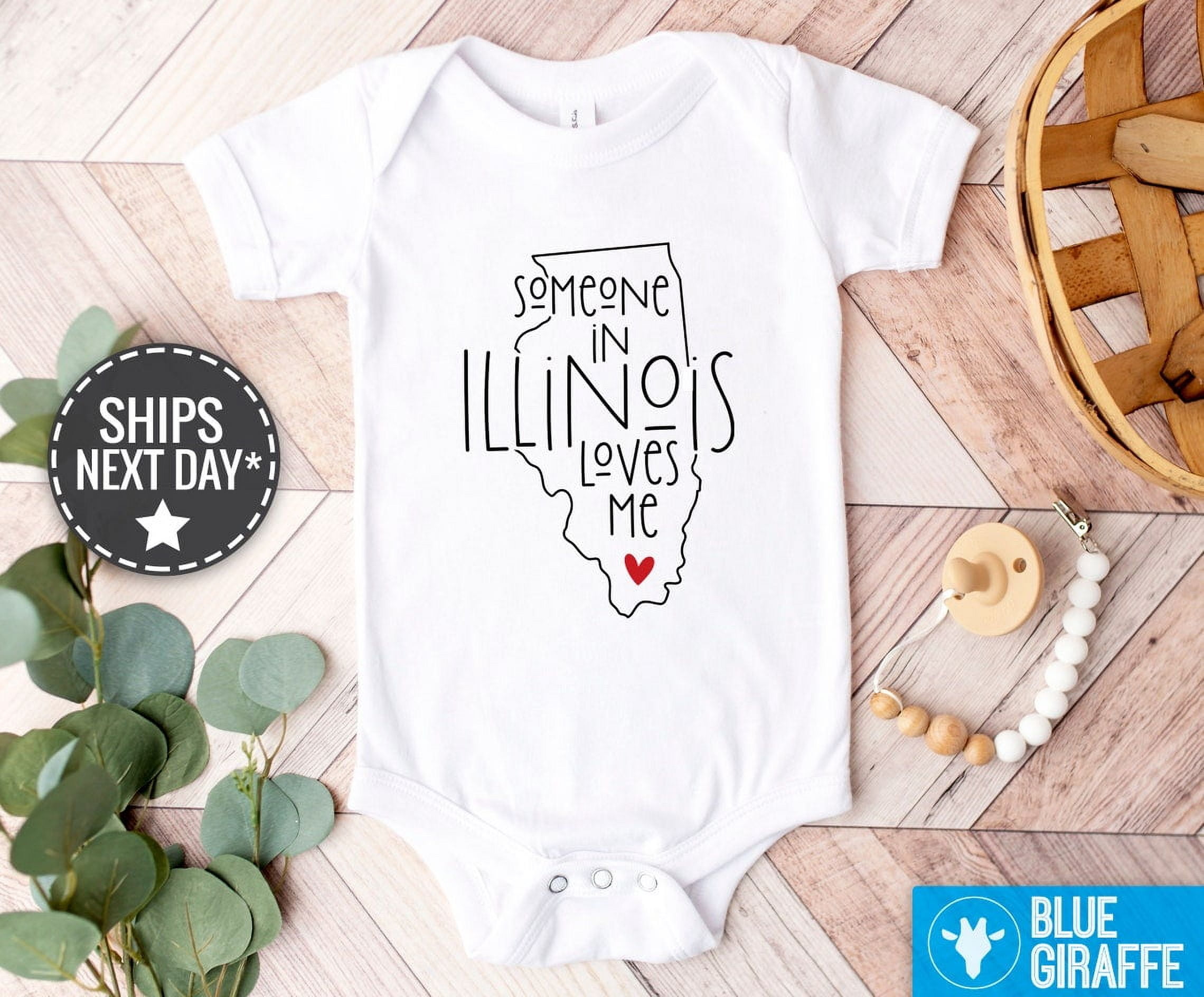 LuvlySomeone In Illinois Loves Me Baby, Illinois Baby Clothes, Loved ...