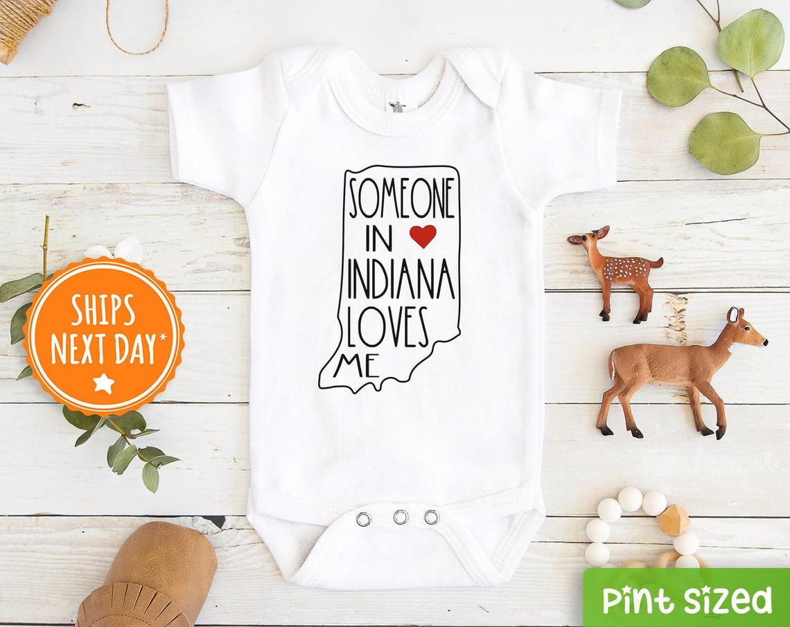 LuvlySomeone In Indiana Loves Me - Indiana Baby - Loved Baby - Long ...