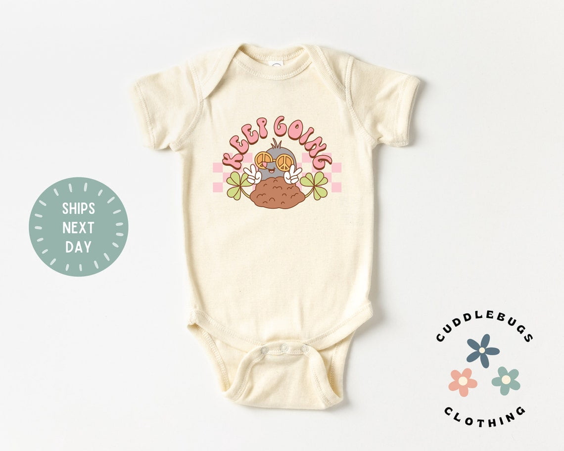 LuvlyStay Positive Baby Girl Onesies® Bodysuit - Retro Inspirational ...