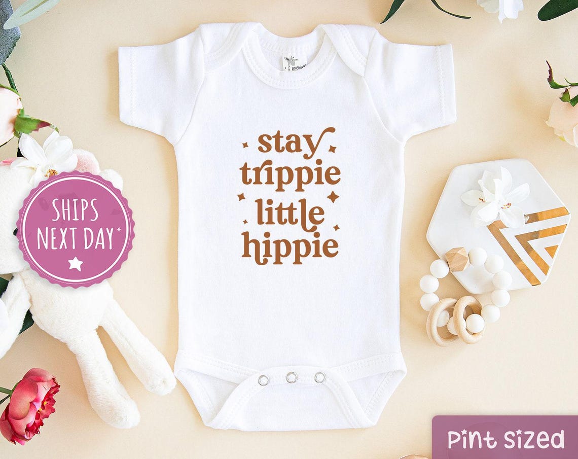 LuvlyStay Trippy Baby - Boho Hippie Bodysuit - Retro Baby Onesie, New ...