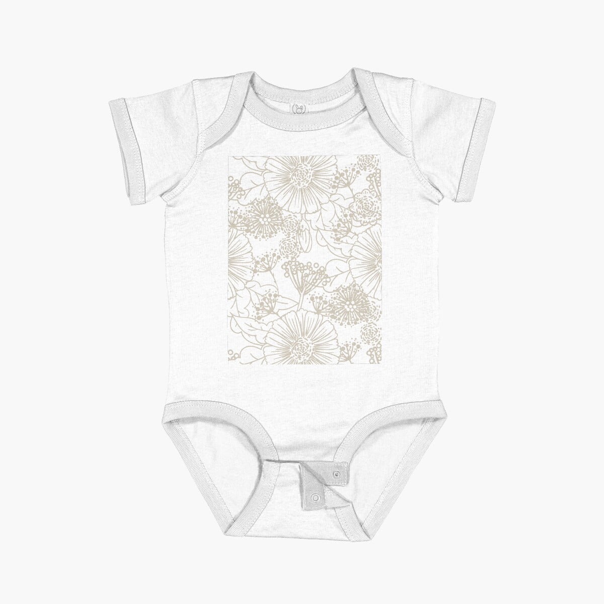 LuvlyTan And White Hand Drawn Floral Pattern Coordinates W/ Sherwin ...