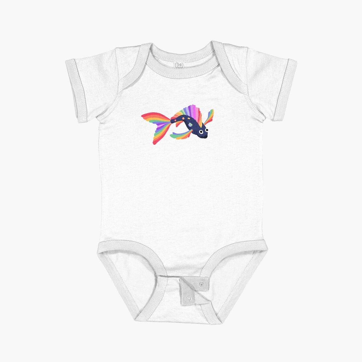 LuvlyThe Rainbow Fish Short Sleeve Baby One-Piece, New Born, Baby ...