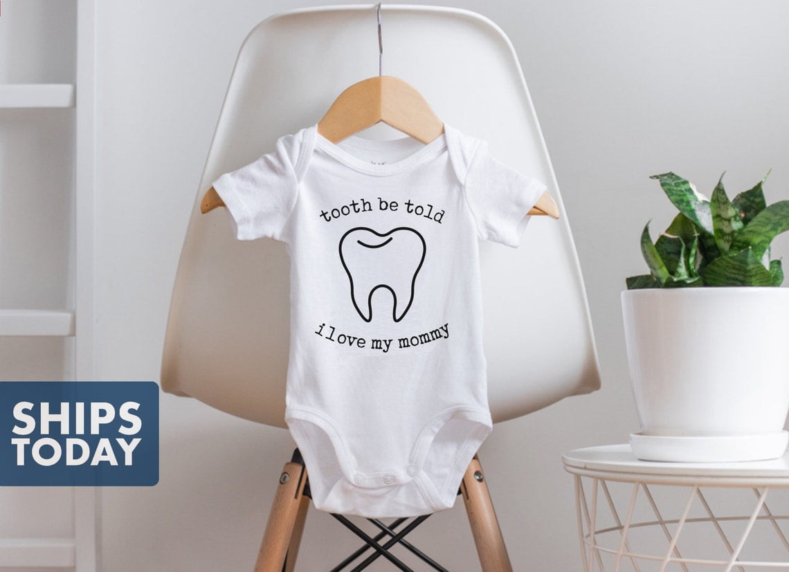 LuvlyTooth Be Told I Love My Mommy - White 100% Cotton, New Born, Baby ...