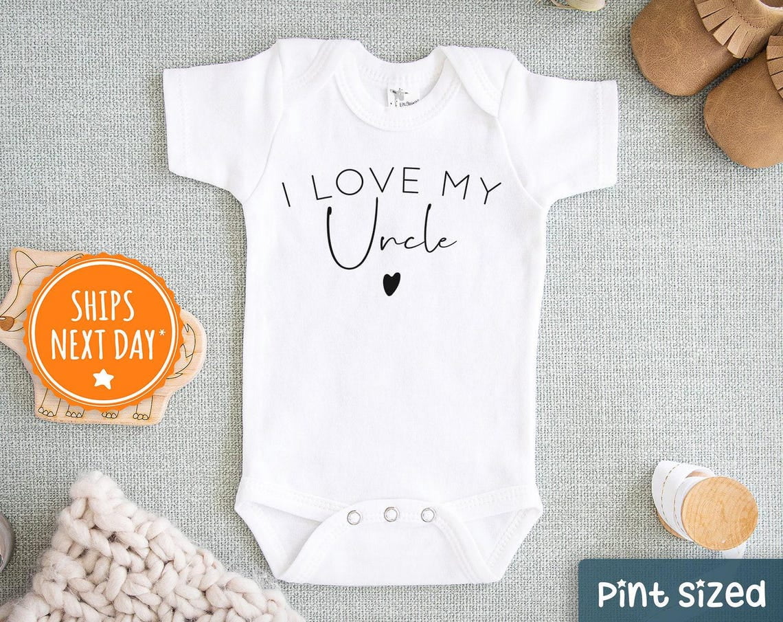 LuvlyUncle Baby - Cute I Love My Uncle - Cute Uncle Bodysuit, New Born ...