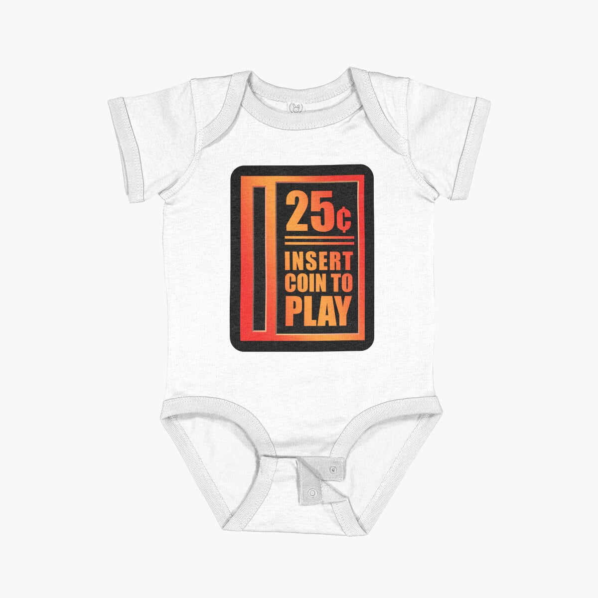 LuvlyVintage Arcade Coin Slot Short Sleeve Baby One-Piece, New Born ...