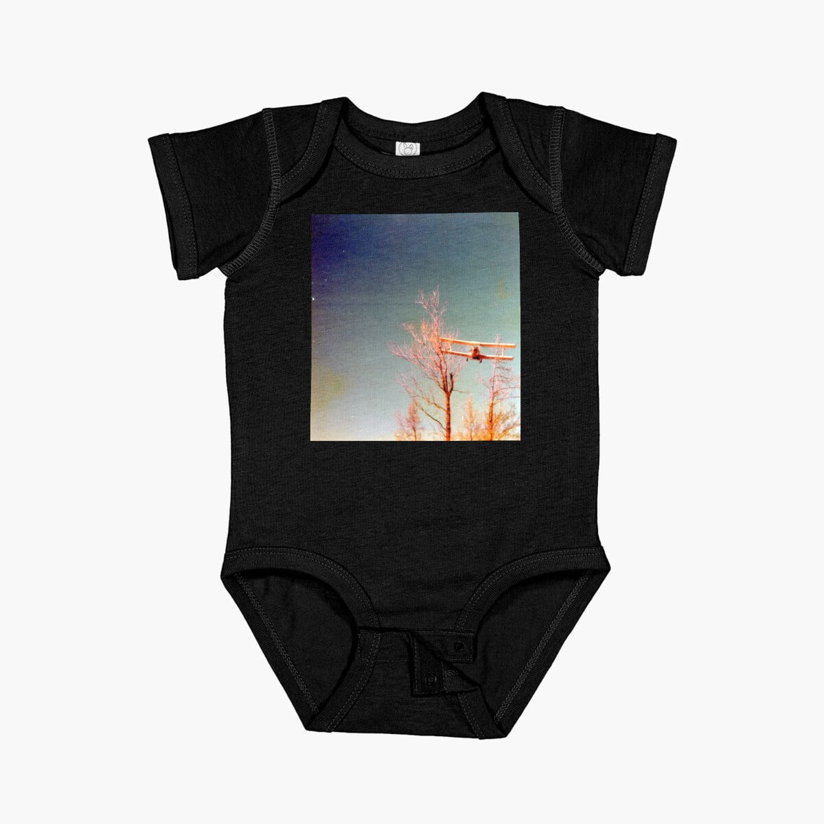 LuvlyVintage Crop Duster Plane In Flight Short Sleeve Baby One-Piece ...