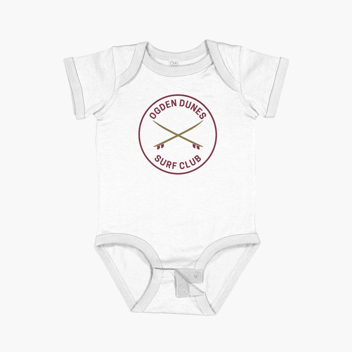 LuvlyVintage Ogden Dunes Indiana Surf Club Short Sleeve Baby One-Piece ...