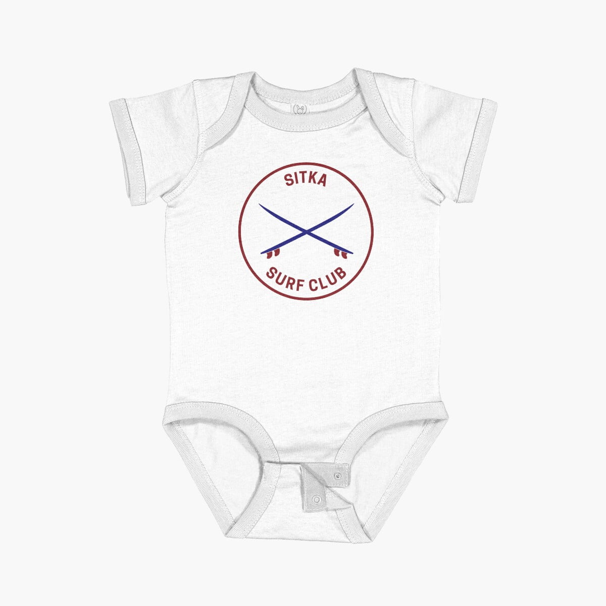 LuvlyVintage Sitka Alaska Surf Club Short Sleeve Baby One-Piece, New ...