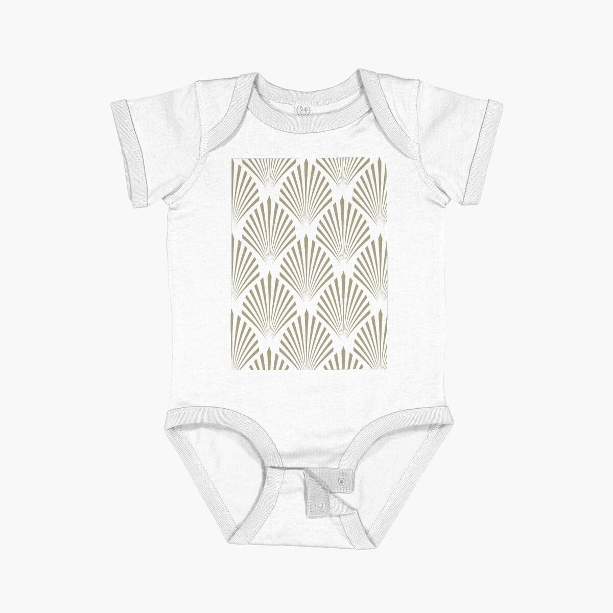 LuvlyWarm Taupe And White Scallop Fan Pattern Pairs Dulux 2022 Popular ...