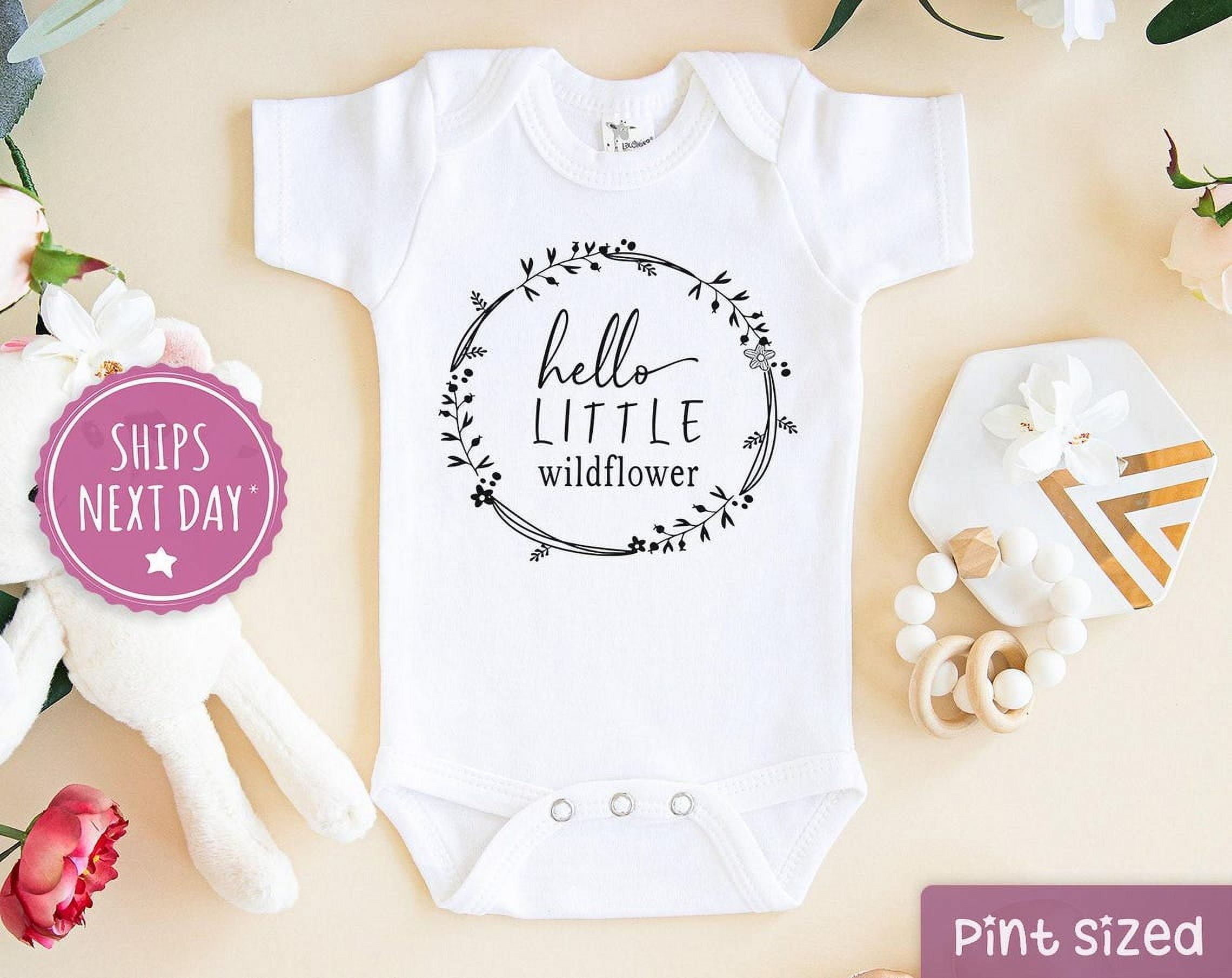 LuvlyWildflower Baby - Cute Baby - Hello Little Wildflower Bodysuit ...