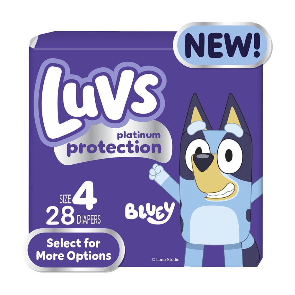 Luvs Platinum Protection Baby Diapers, Size 4, 28 Count (Select for ...