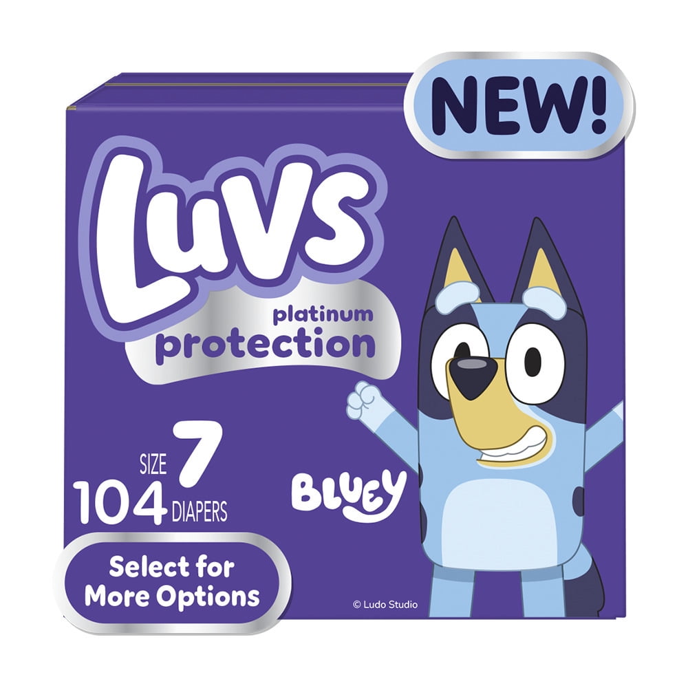 Luvs Platinum Protection Baby Diapers, Size 7, 104 Count (Select for ...