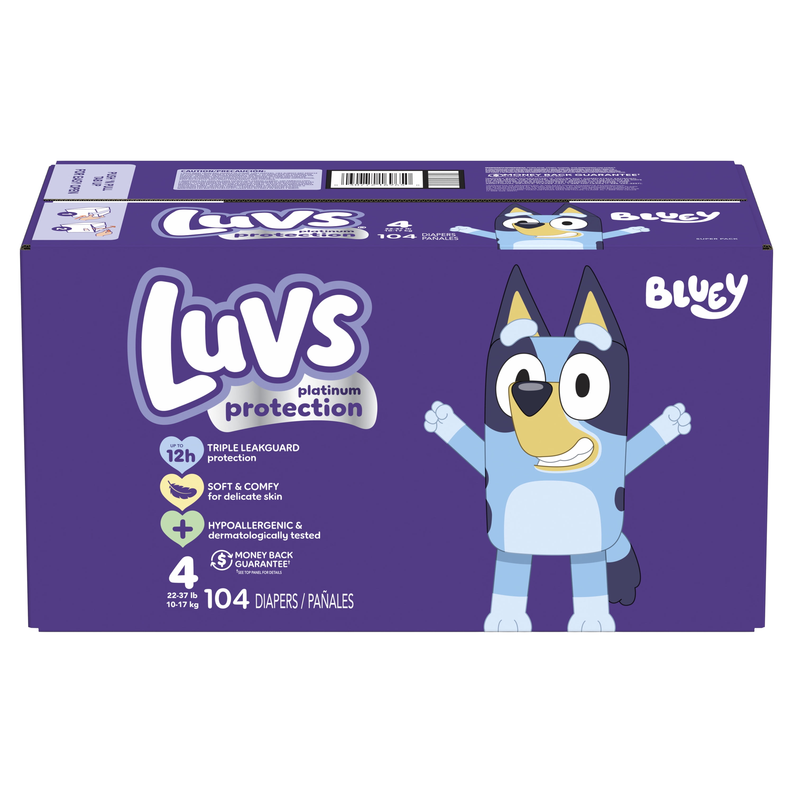 Luvs Platinum Protection Bluey Edition, Disposable Baby Diapers - Size ...