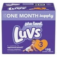 Luvs Disposable Diapers Pack, Pro Level Leak Protection, Size 3 (198ct ...