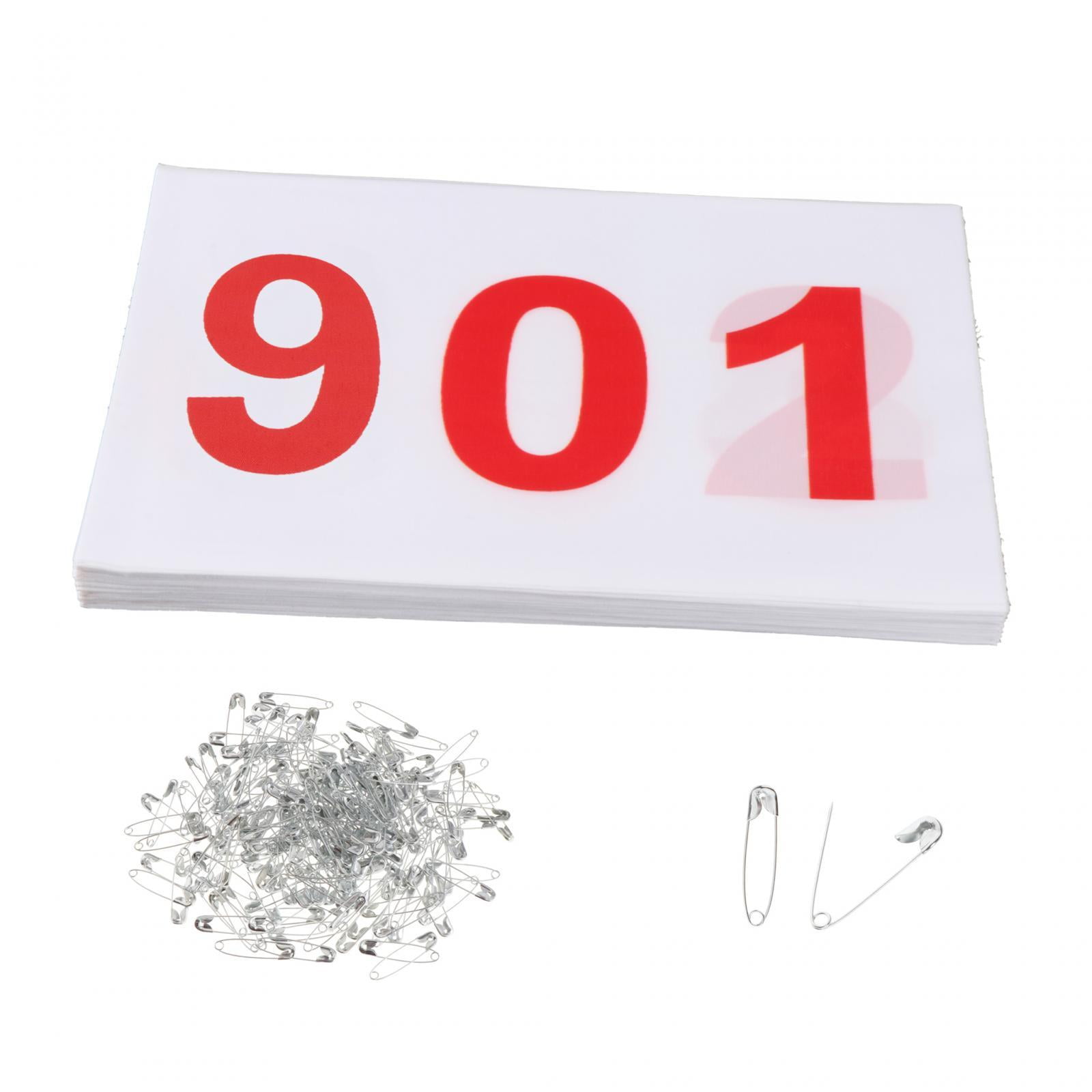 Luwecf 100 Pieces Running Bibs Athlete Numbers Reusable with Pins 100 ...