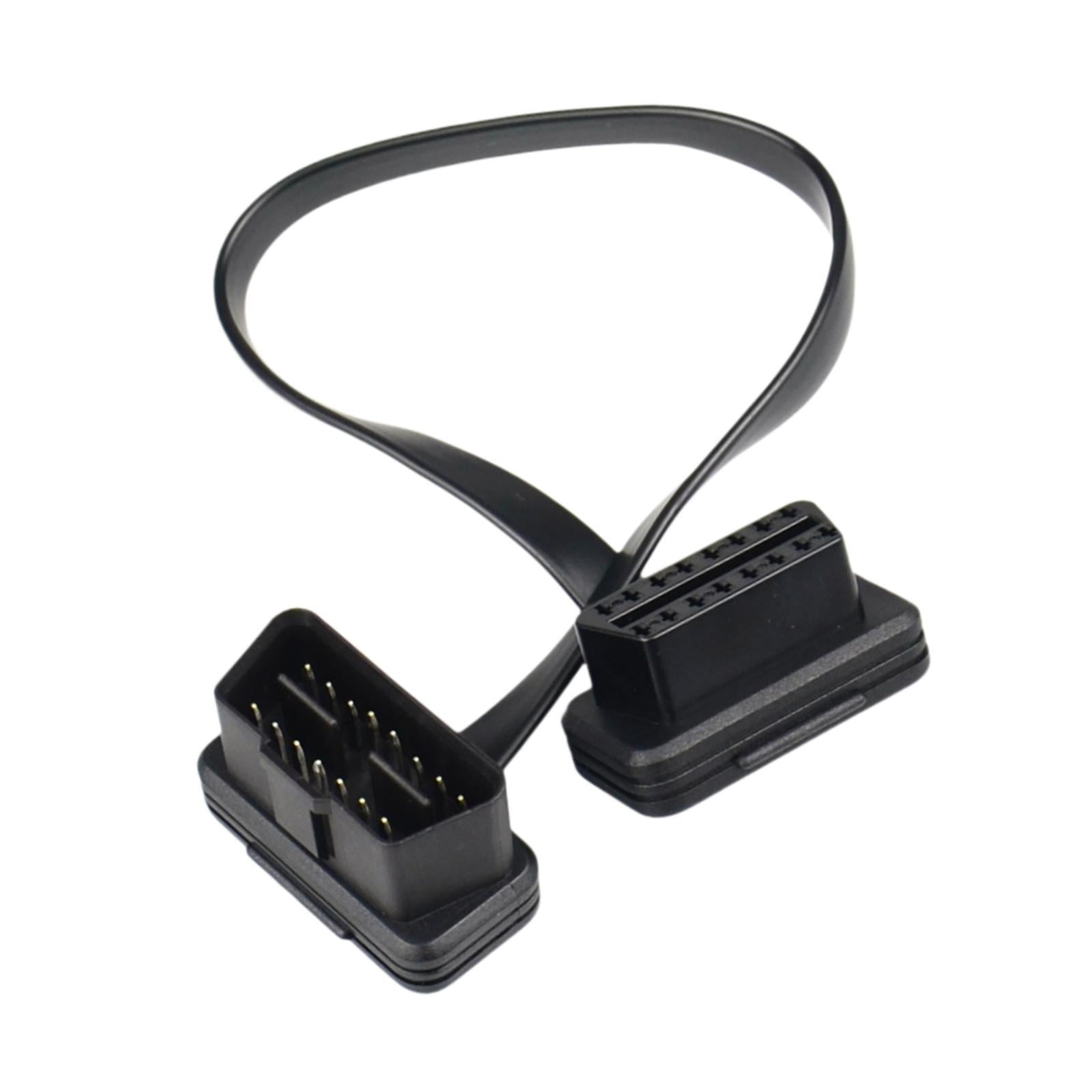 Luwecf 2 Flat Ribbon Extension Cable 16 Pin Male to Female Car 2 ...