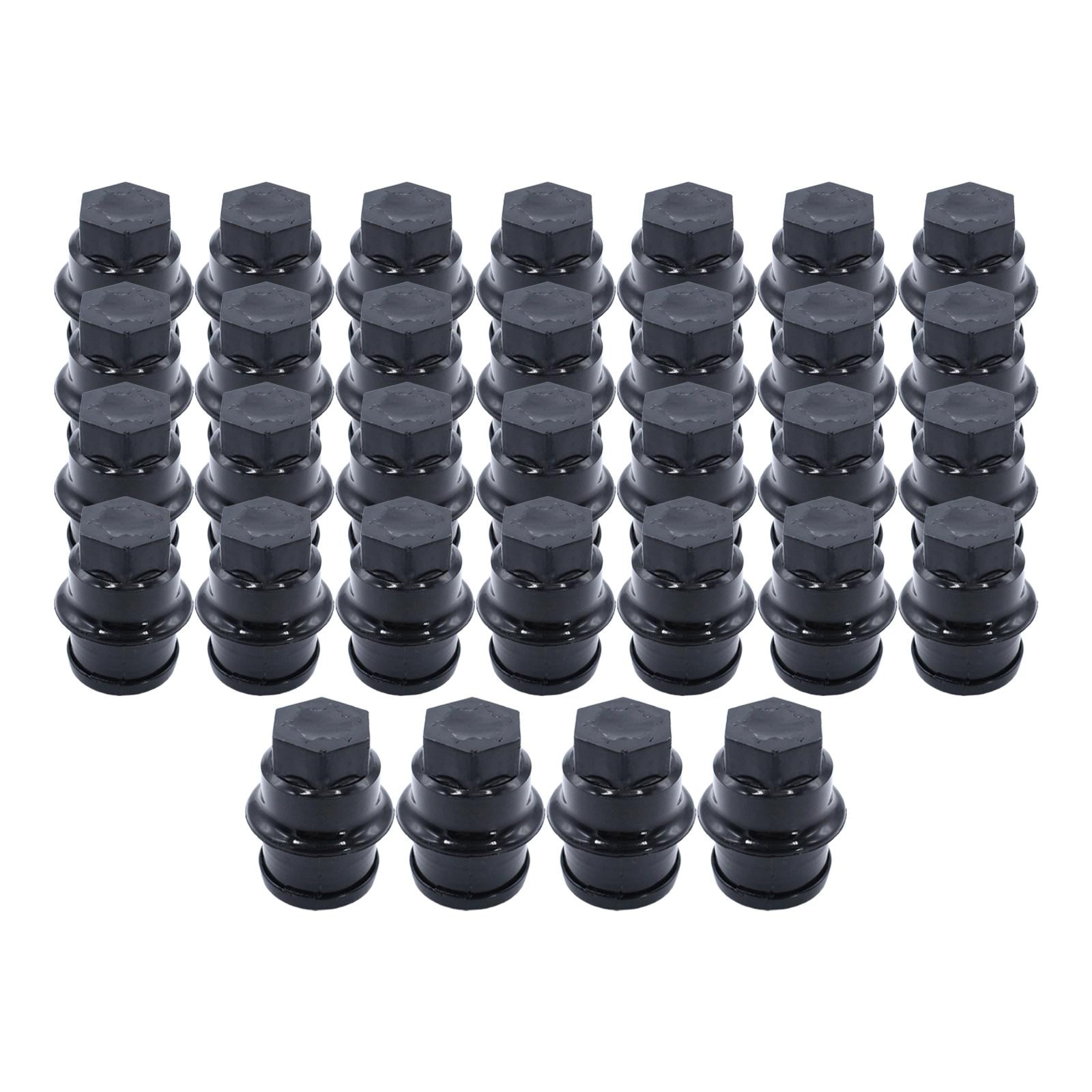 Luwecf 32 Pieces Wheel Nut Cover 12472838 Spare Parts Black Premium ...