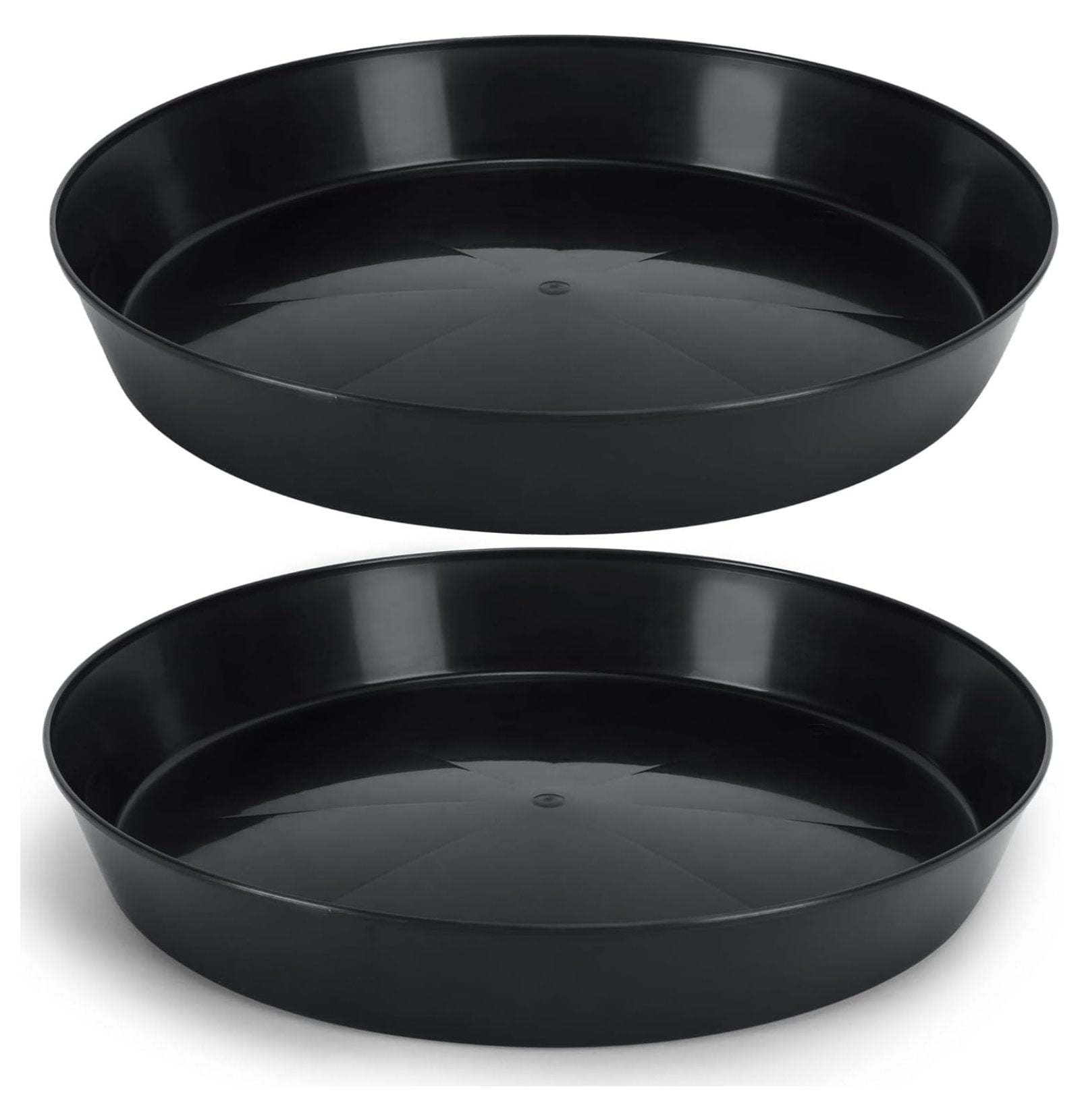 Luwei 14 Inch (12 Inch Base) Case of 2 Plant Saucer - Black Colored ...