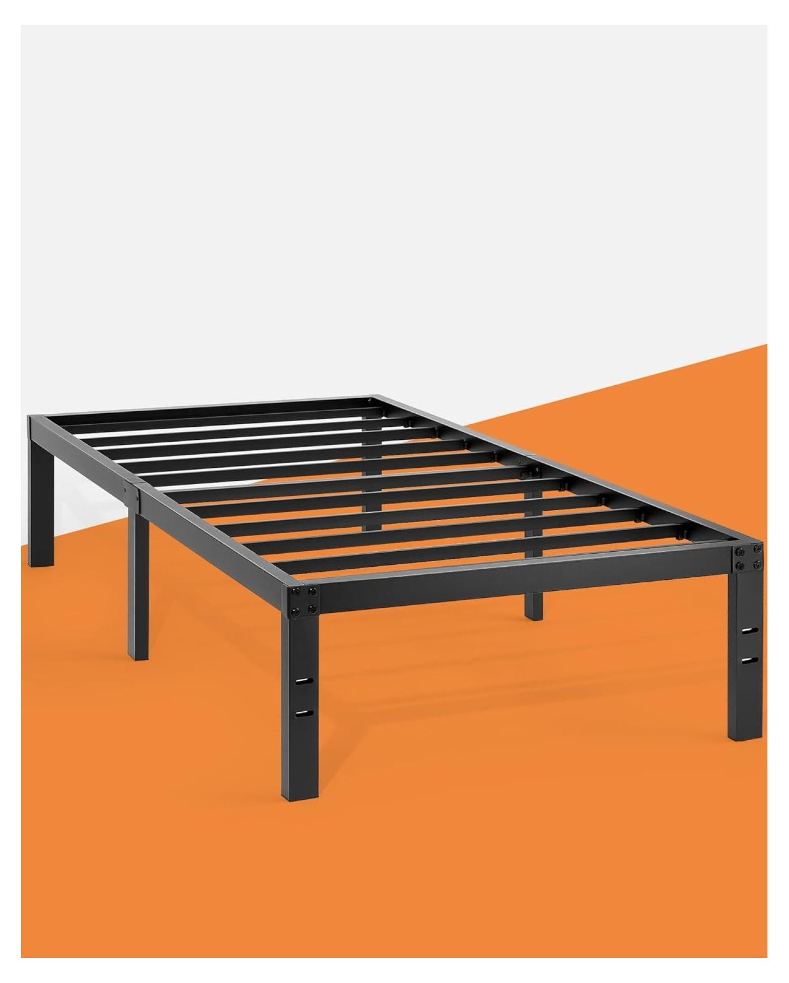 Luwei 18 Inch High Heavy Duty XL Bed Frame, 3000 lbs Strong Support ...