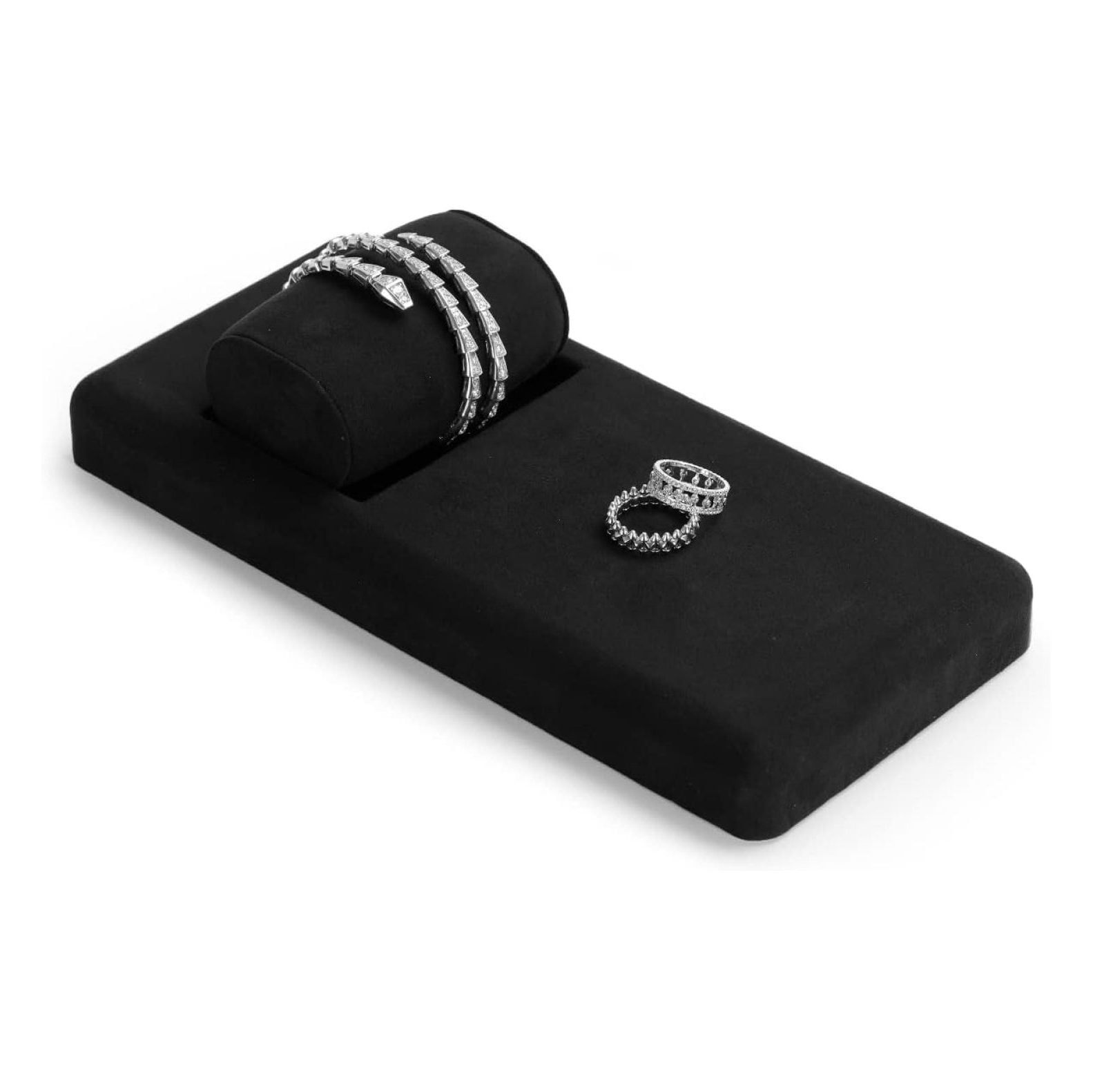 Luwei Premium Black Microfiber Jewelry Display Tray Jewelry Display Set ...