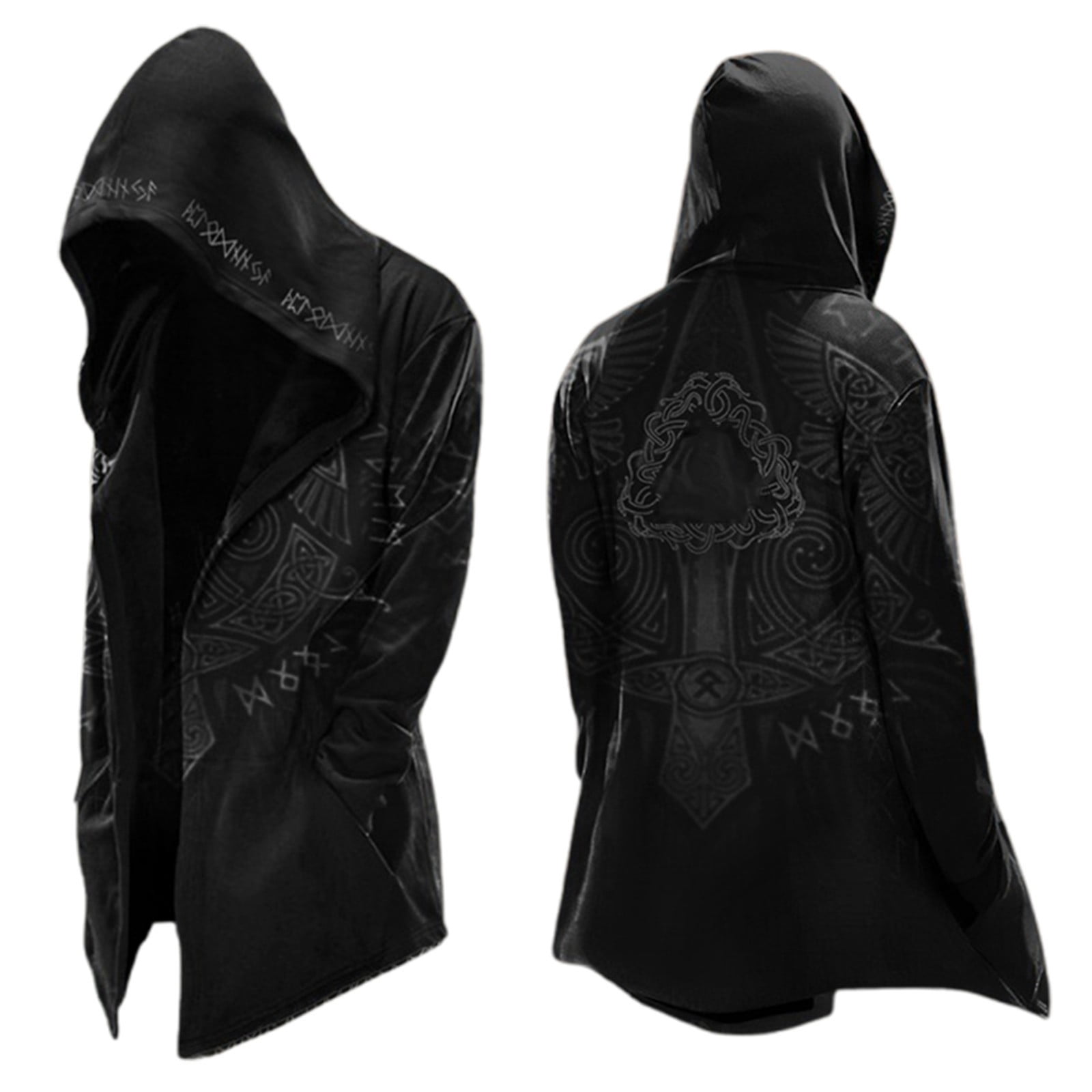 Luwomo Casual Cardigan for Womens Cardigan Norse Mythology Floral Print ...