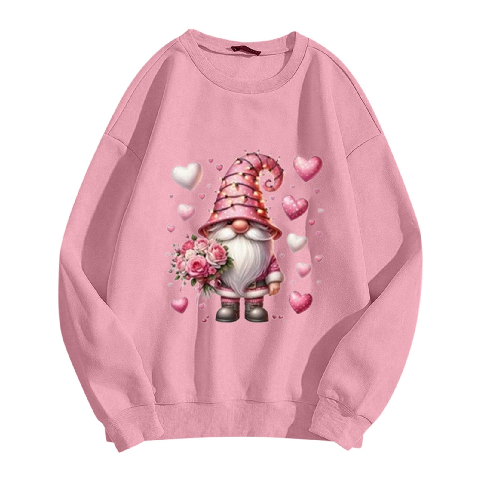 Luwomo Men Valentine's Day Sweatshirts Long Sleeve Crewneck Cartoon ...