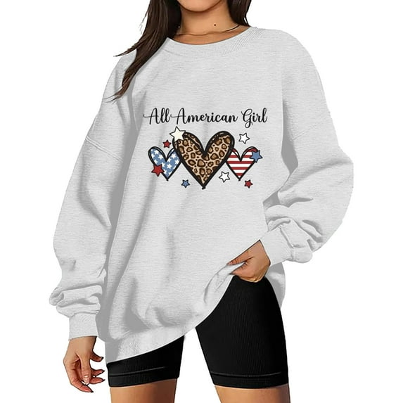 Luwomo Sweatshirts Womens Valentine's Day Long Sleeve Crewneck Heart ...