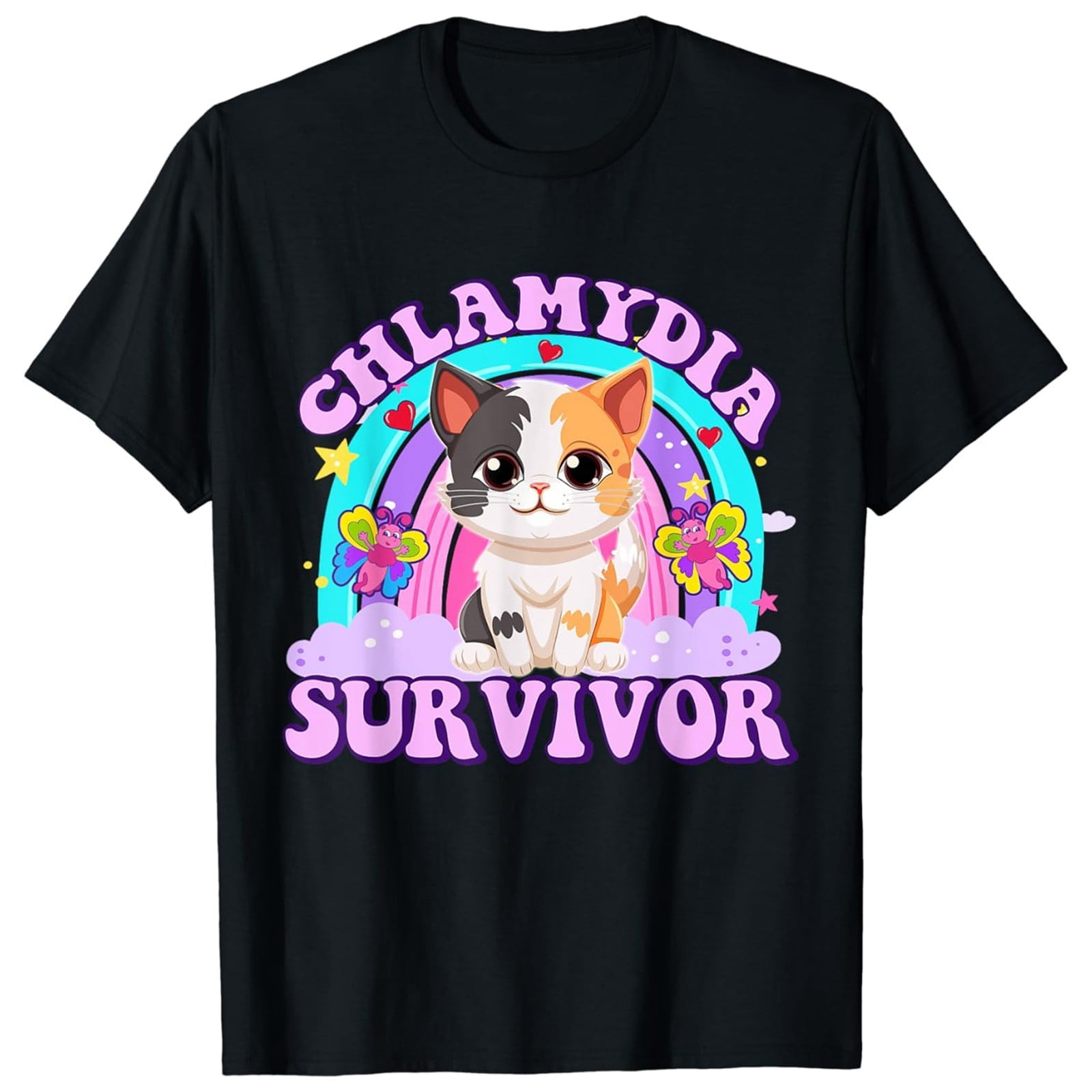 Luwomo T Shirts for Women Short Sleeve Cat Graphic Print Design Loose ...