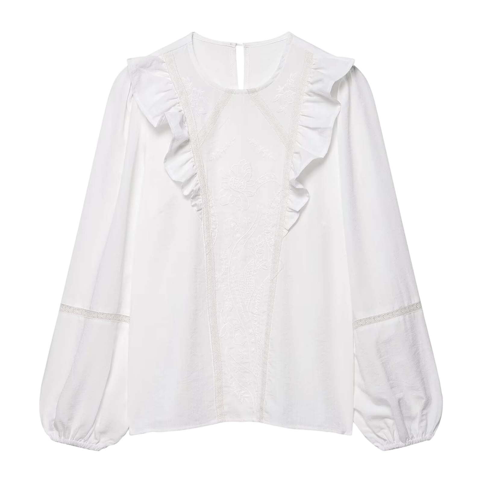 Luwomo Women's European and American Style Round Neck Loose Long Sleeve ...