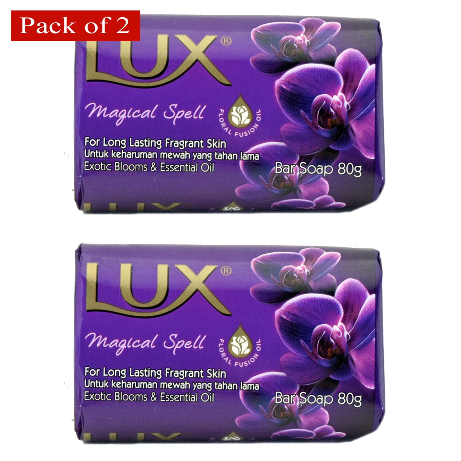 Lux Bar Soap Magical Spell 80g (Pack of 2) - Walmart.com