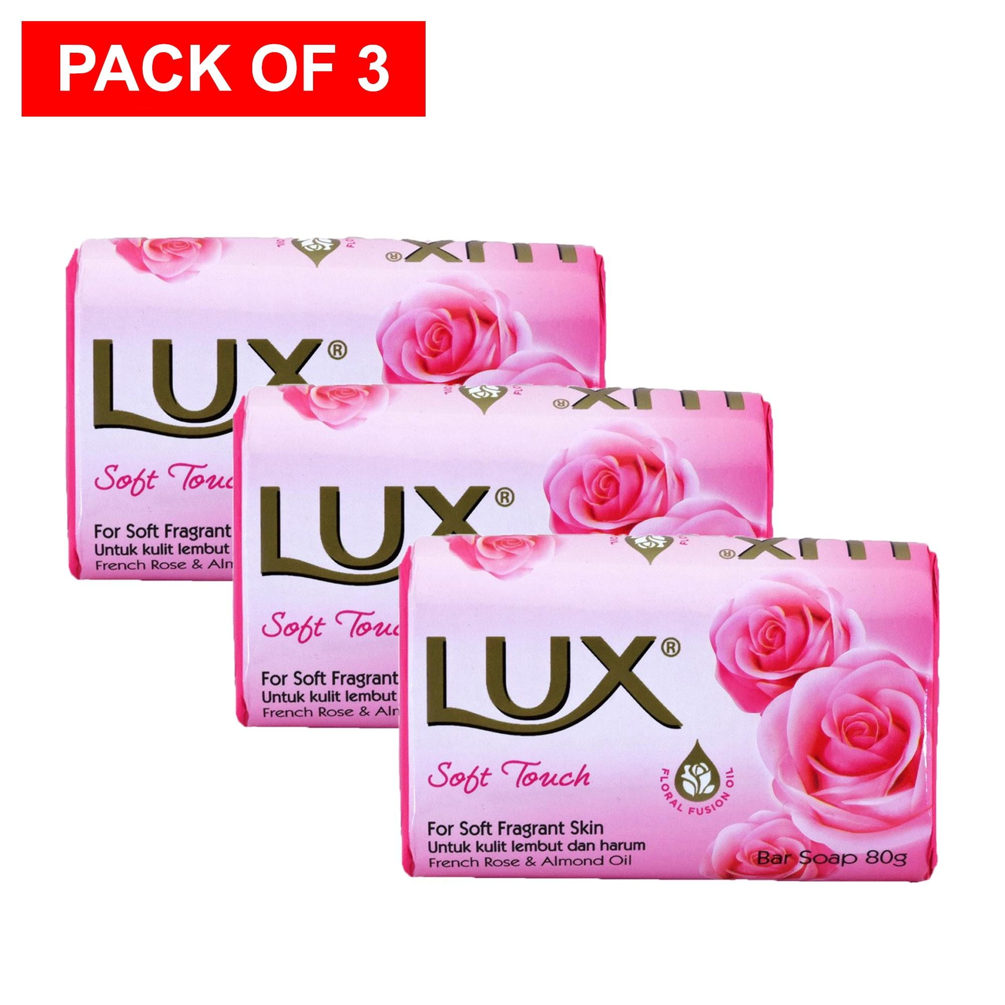Lux Bar Soap Soft Touch 80g (Pack of 3) - Walmart.com
