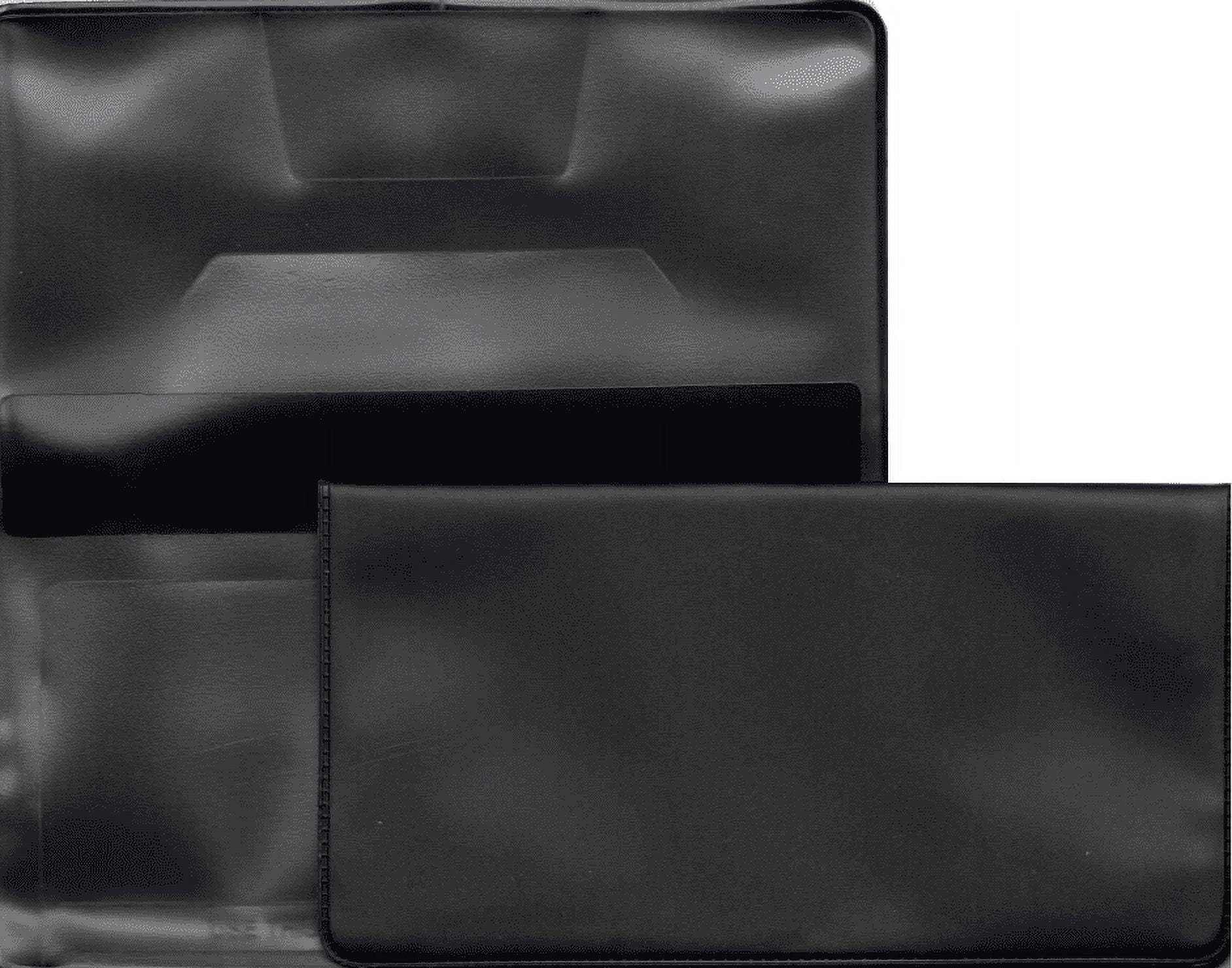 Lux Black Vinyl Checkbook Cover for Top Tear Personal Checks Unisex ...
