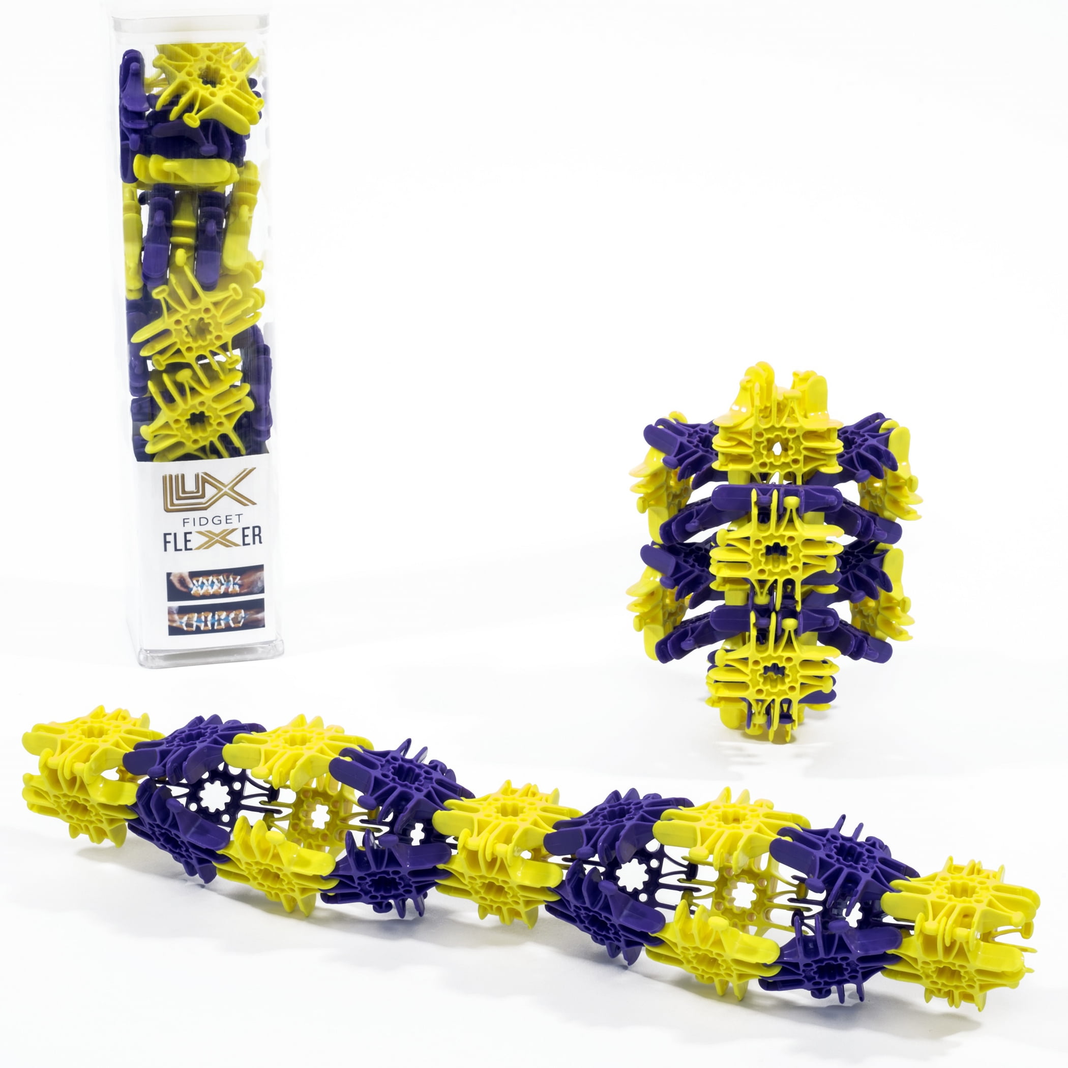 Lux Blox Fidget Flexers, Purple and Yellow (30 Pieces) - Walmart.com