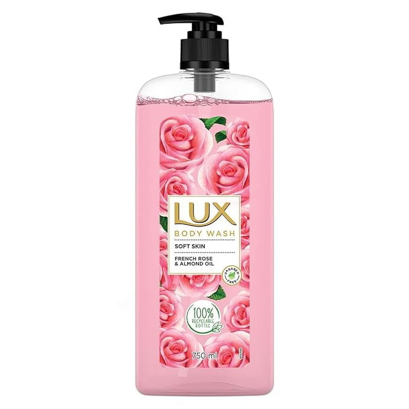Lux Body Wash Soft Skin French Rose & Almond Oil Super Saver XL Pump Bottle with Long Lasting ...