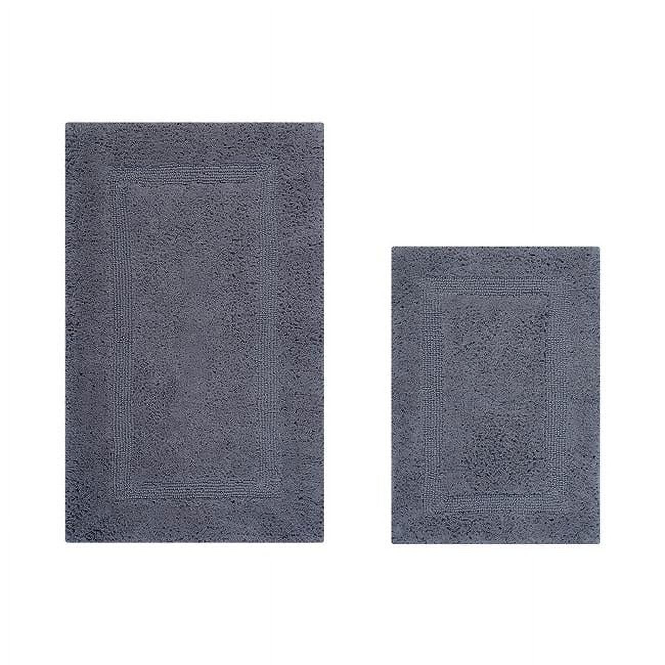 Lux Collection 100% Cotton 2 Piece Set (17' x 24' | 21' x 34') Bath Rug ...