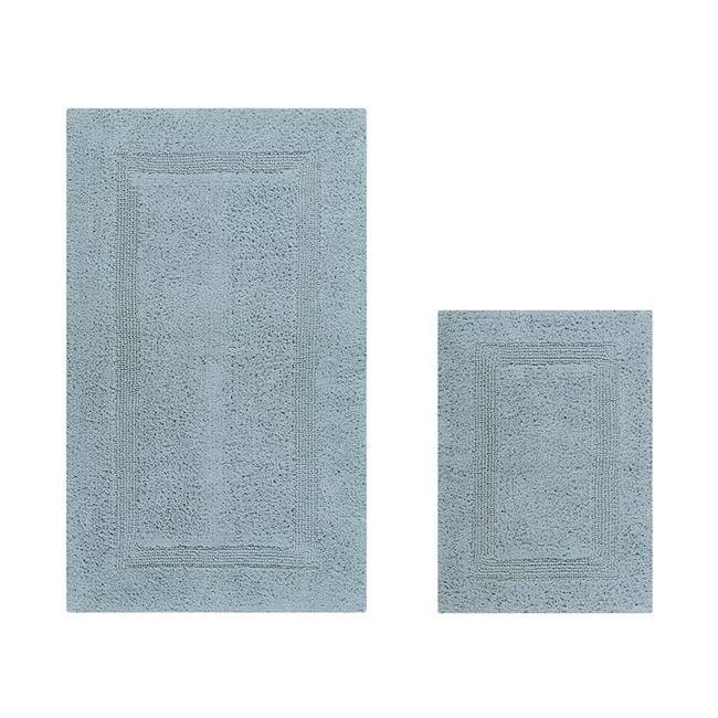 Lux Collection 100% Cotton 2 Piece Set (17' x 24' | 24' x 40') Bath Rug ...