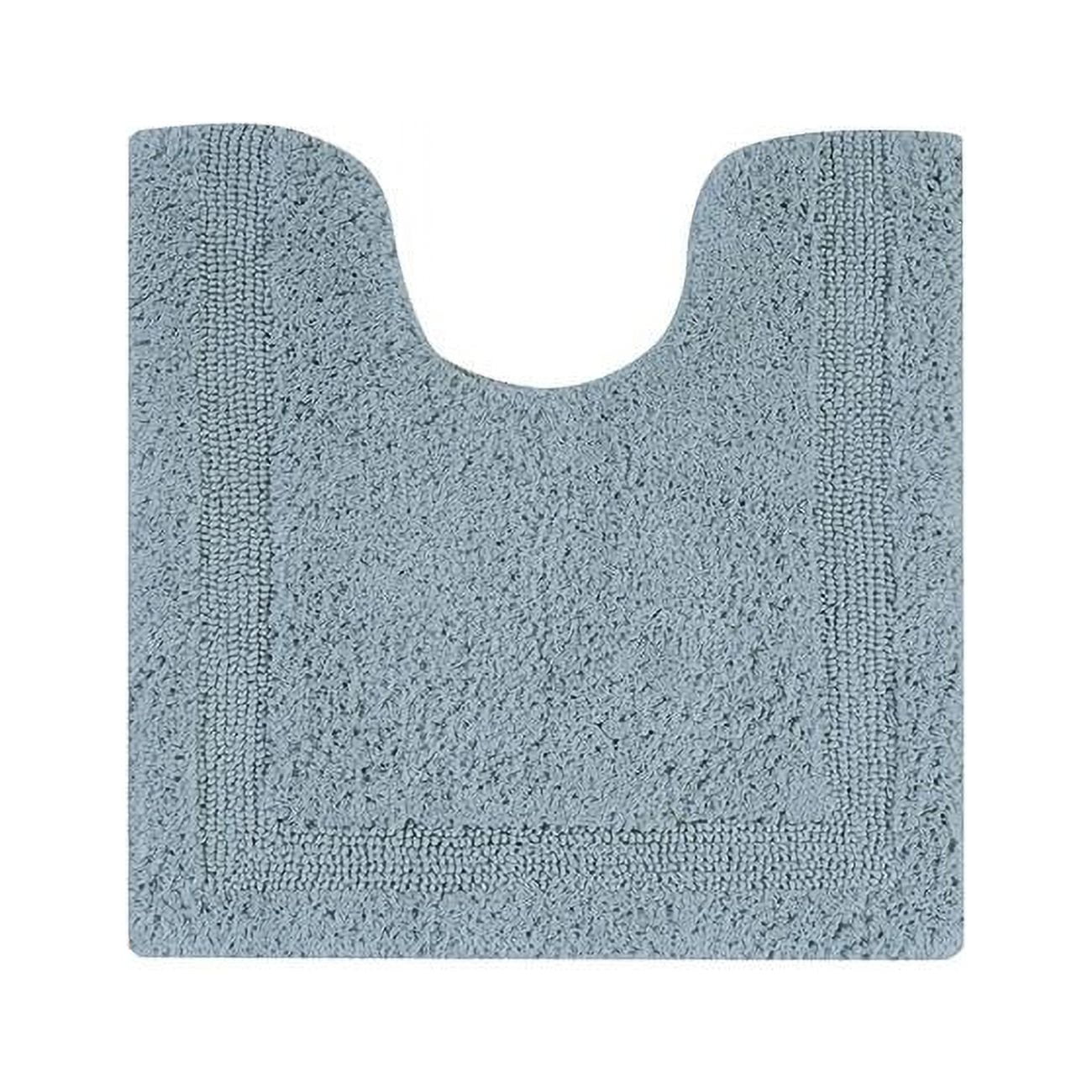 Lux Collection 100% Cotton 20' x 20' Contour Bath Rug in Blue - Walmart.com