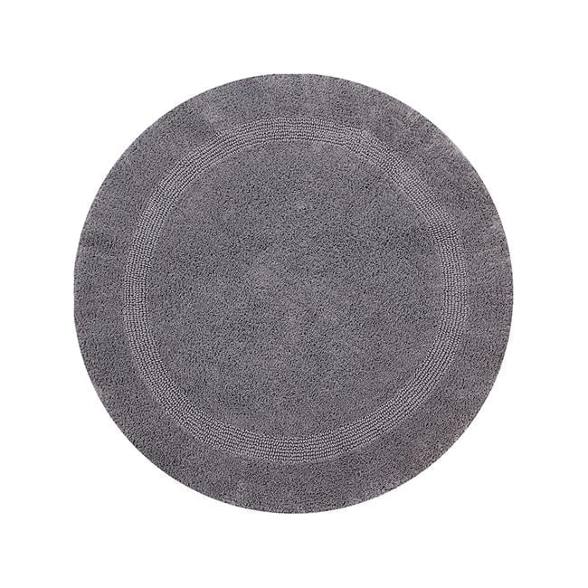 Lux Collection 100% Cotton 30' Round Bath Rug in Gray - Walmart.com