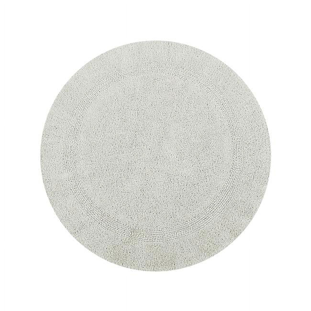 Lux Collection 100% Cotton 30' Round Bath Rug in Ivory - Walmart.com