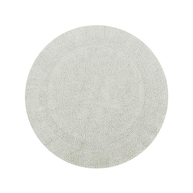 Lux Collection 100% Cotton 30' Round Bath Rug in Ivory - Walmart.com