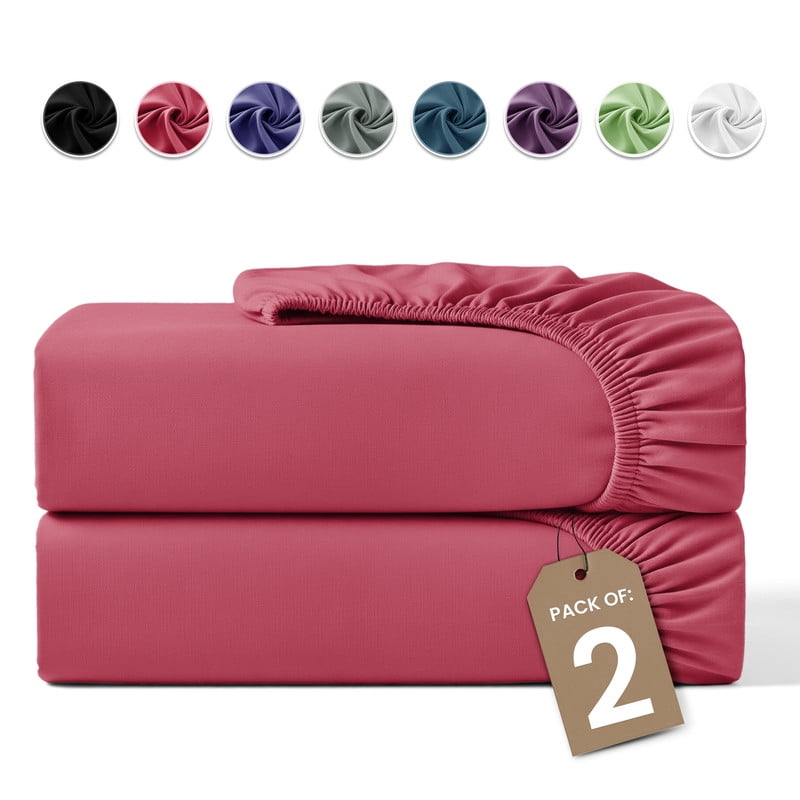 Lux Decor 2-Pack California King Fitted Sheets Only - 16" Deep Pocket ...