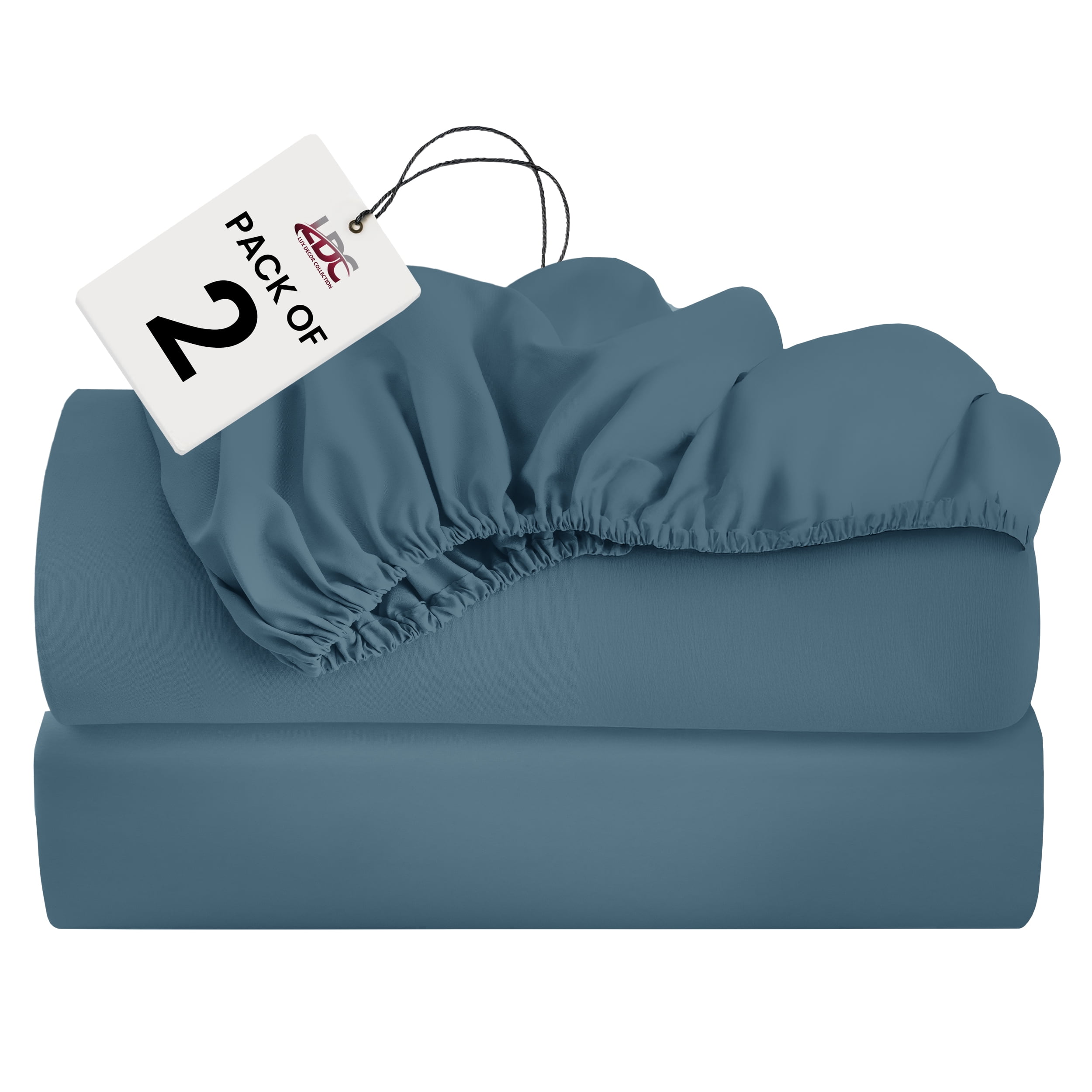 Lux Decor 2-Pack Queen Fitted Sheets Only - Upto 16" Deep Pocket, All ...