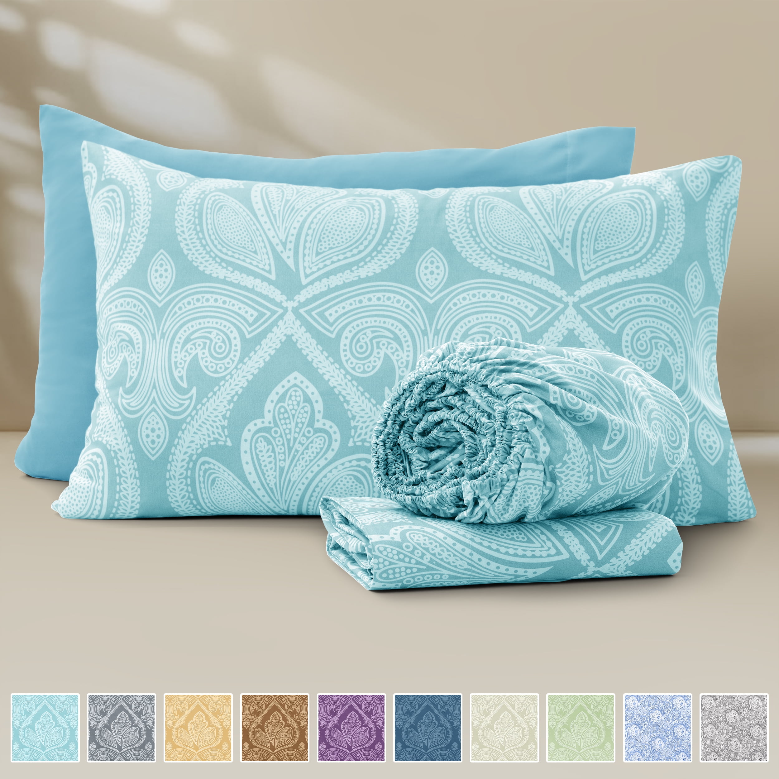 Lux Decor Collection Soft Linens Twin XL Bed Sheet Set - 16 Inches Deep ...