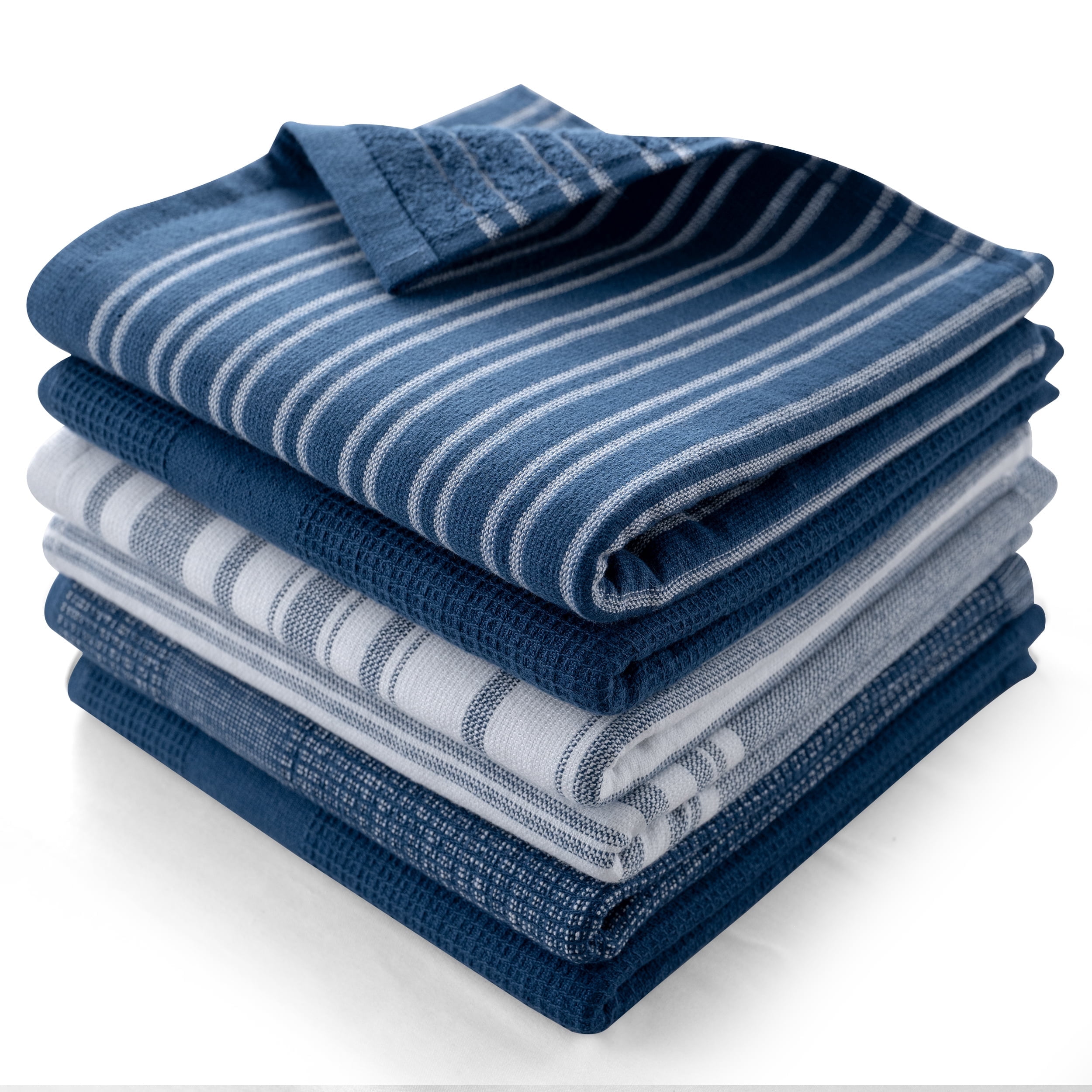 Lux Decor 6 Pack Kitchen Towels Set 16”x26” - 100% Cotton Highly ...