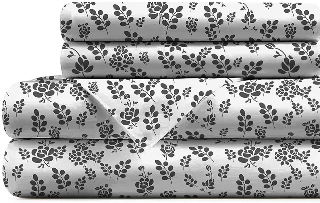Lux Decor Collection Queen Size Bed Sheet Set, 1800 Thread Count, Deep ...