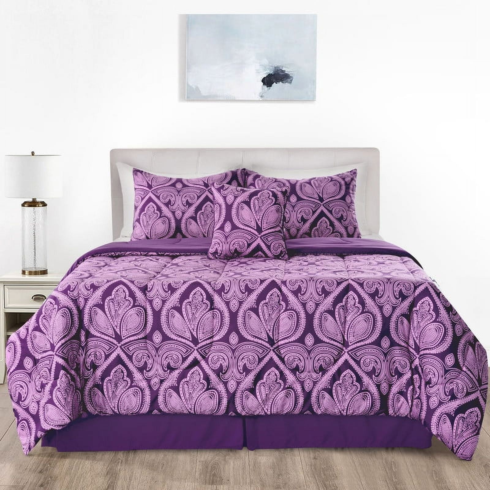 Lux Decor Collection - 5 Piece Soft Bedding Set, Microfiber Down ...