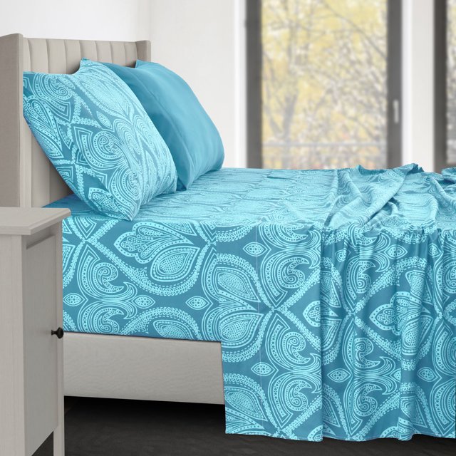Lux Decor Collection Bed Sheets 4 Piece Twin Sheets Set 16 Inches